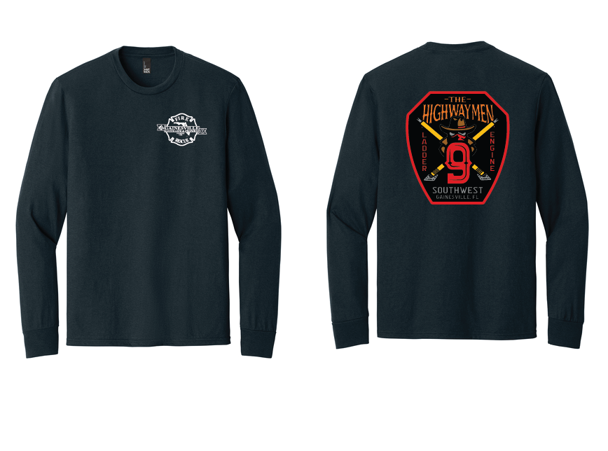 GFR 9 LONG SLEEVE TSHIRT-NAVY – Axe Caps